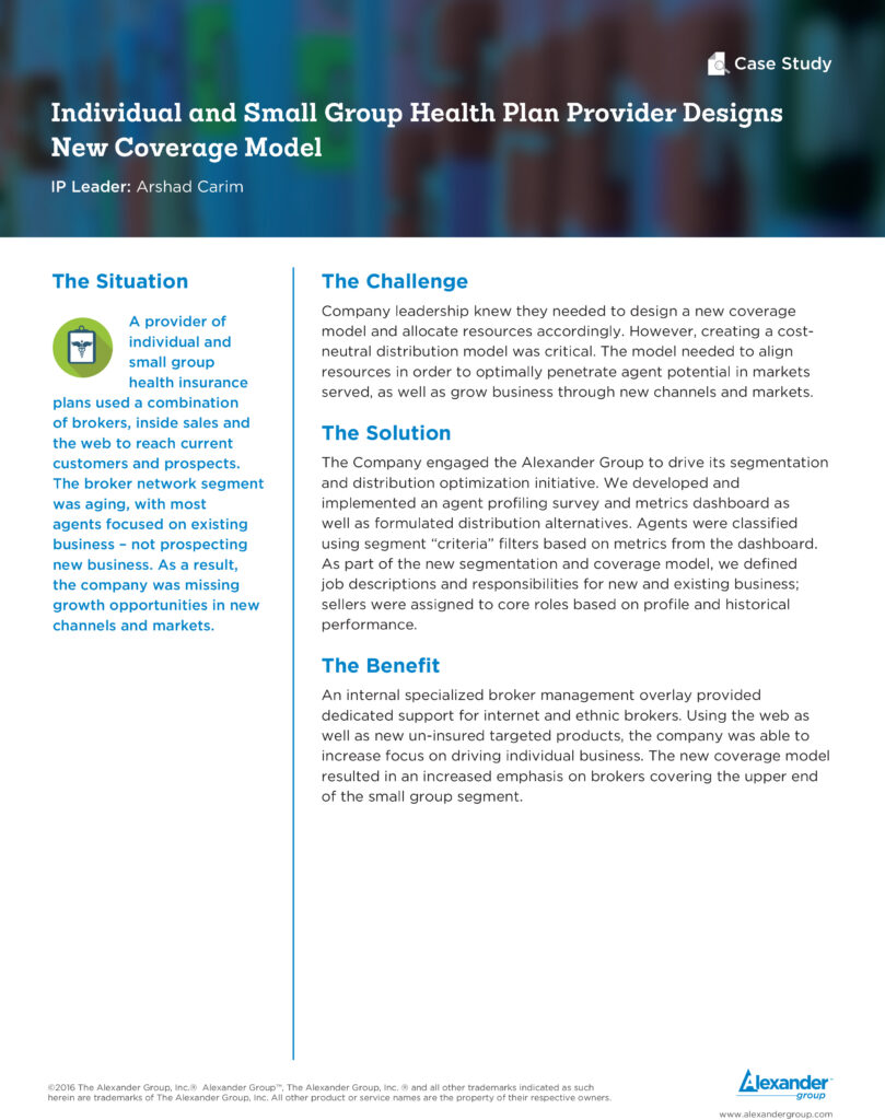 Case Study: Health Plan Provider Designs New Coverage Model