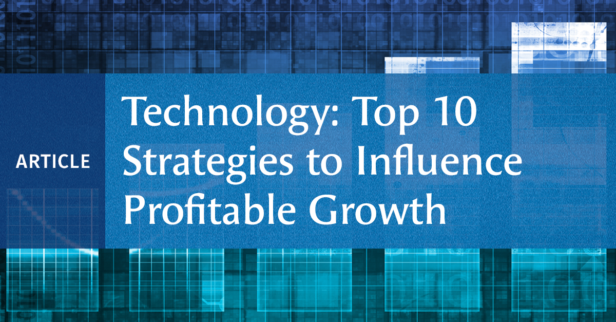 Top Ten Strategies to Influence Profitable Growth Top Ten Strategies to Influence Profitable Growth